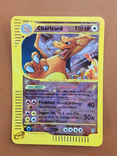 CHARIZARD 9/12 Skyridge Box Topper Holo Crystal Oversized 2003 Pokemon ...