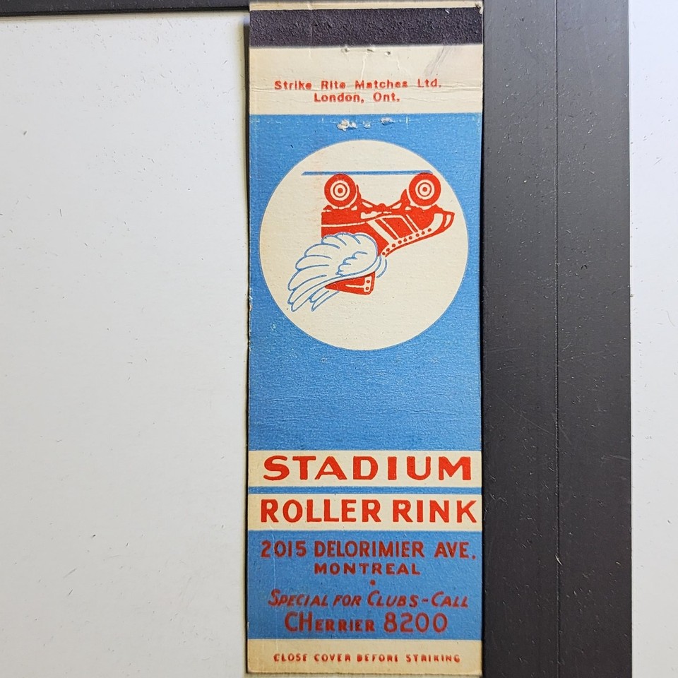 Stadium Roller Rink Montreal Vintage Blue Red Design Matchbook | eBay