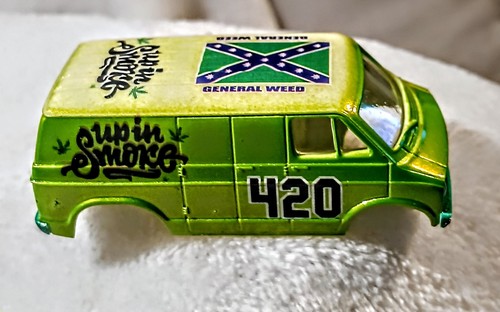 Auto World AFX Van Up In Smoke General Weed 420 New Custom body only | eBay