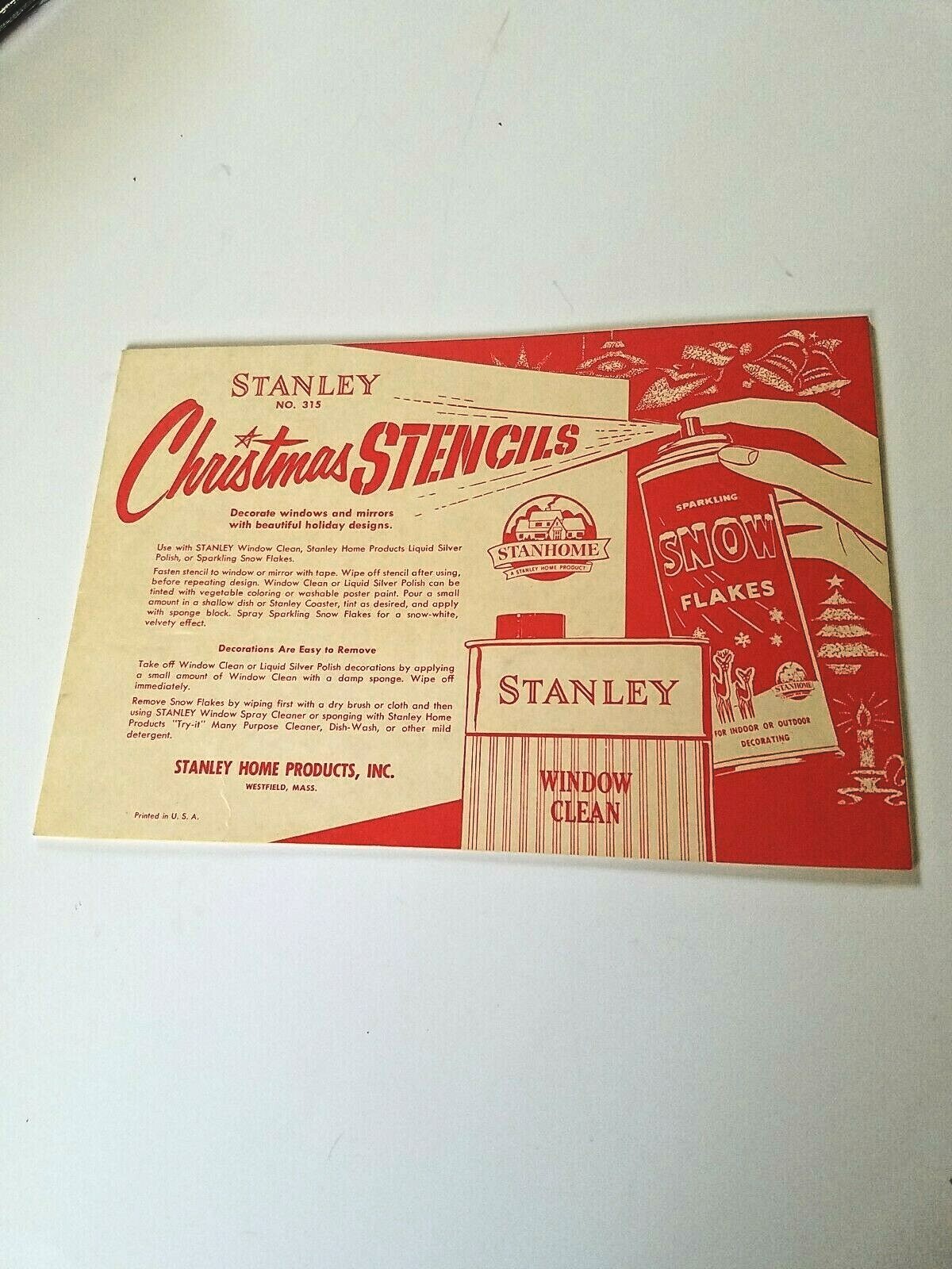 Vintage Stanley No 315 Christmas Stencils Stanhome Product 7 Pages | eBay