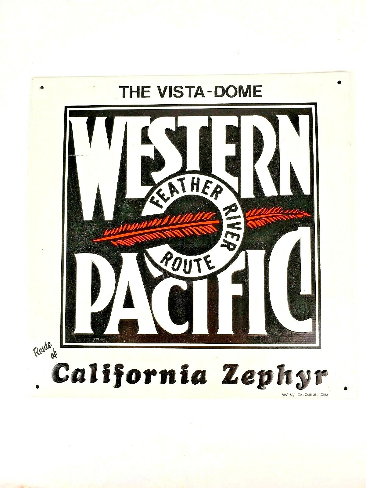 WP (Western Pacific) Railroad Herald Plaque 11" Square | eBay