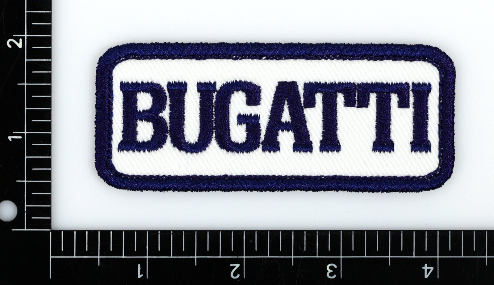 Bugatti Embroidered Patch Ivory/Dark Blue Iron-On Sew-On Jacket ...