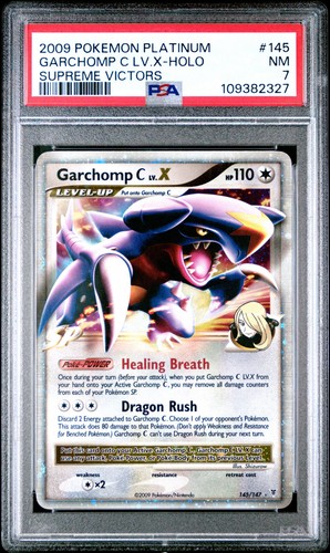 2009 POKEMON PLATINUM SUPREME VICTORS GARCHOMP C LV.X #145 PSA 7 NM ...