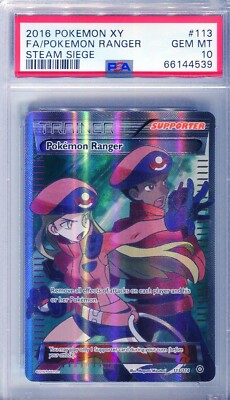 PSA 10 POKEMON RANGER #113 XY STEAM SIEGE FULL ART TRAINER 2016 | eBay