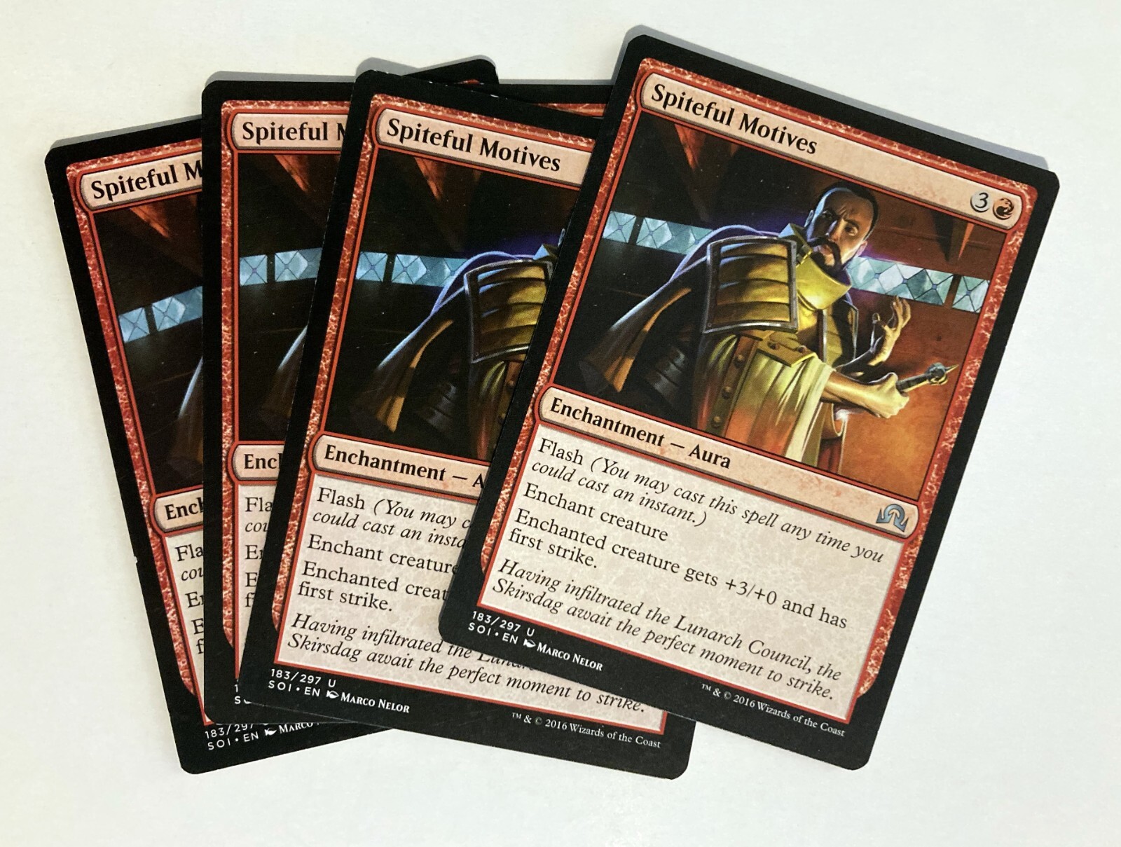 Spiteful Motives (4) NM Shadows Over Innistrad MTG Magic the Gathering ...