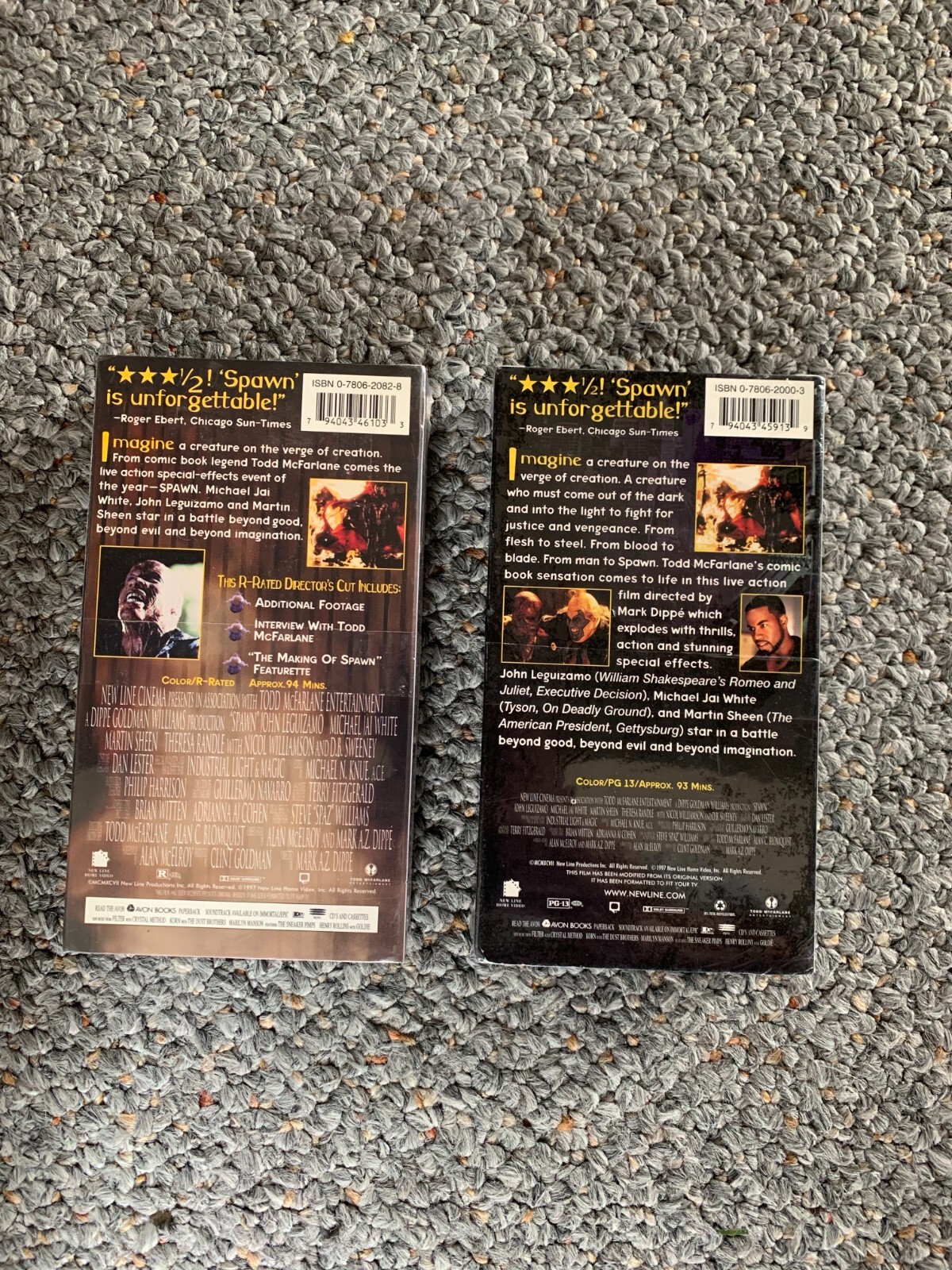 Spawn VHS 1997 Rated R Directors Cut & PG 13 Version Factory Sealed Watermark 794043461033 | eBay