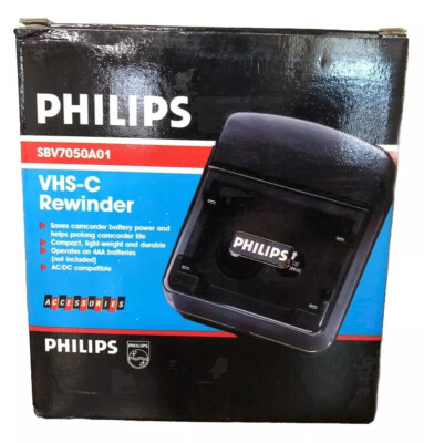 Brand New Philips VHSC VHS-C Tapes Rewinder for Compact Camcorders | eBay