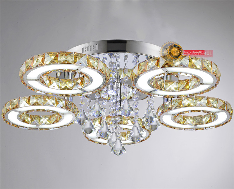 Modern Luxury LED K9 Crystal Ceiling Lamps Pendant Light Living Room Chandelier | eBay