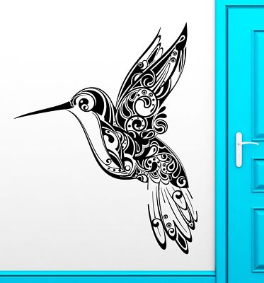 Wall Stickers Vinyl Decal Humming Bird Pattern Nature Beautiful Decor ...