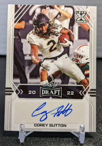 COREY SUTTON 2022 Leaf Draft Auto RC APP STATE MOUNTAINEERS | eBay