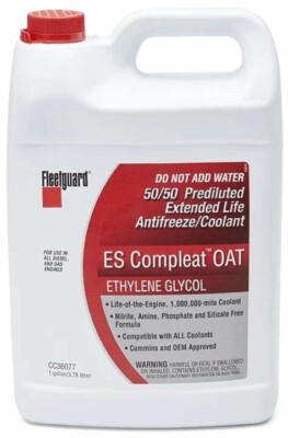 CC36077 Fleetguard Coolant Antifreeze Red 50/50 ES Compleat | eBay