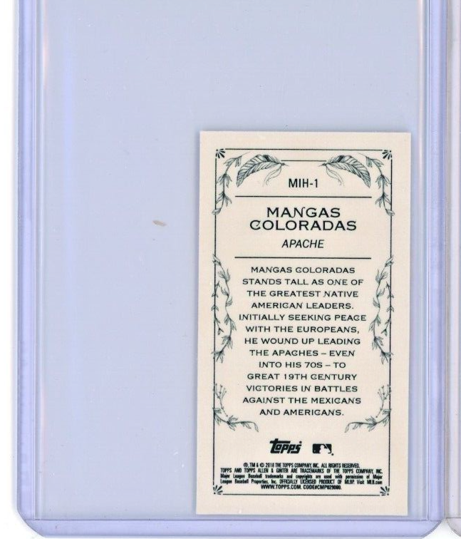 2022 Allen & Ginter Mini Indigenous Heroes #MIH-1 Mangas Coloradas ...
