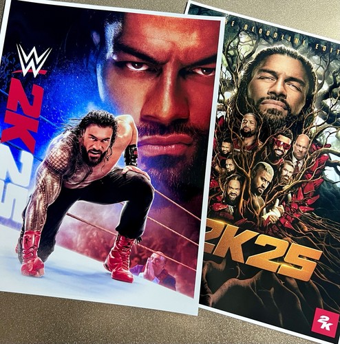 WWE 2K25 Game Poster Set – Roman Reigns & The Bloodline (2 Posters)-8.5 ...
