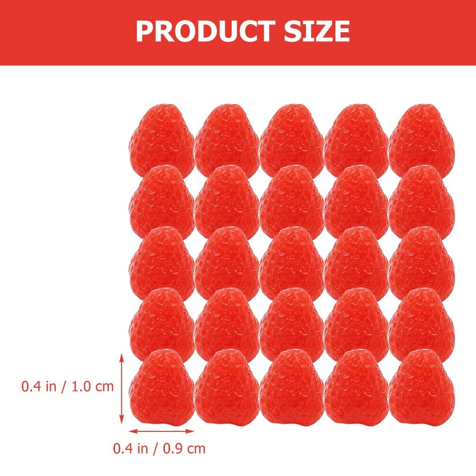 50 Pcs Fake Strawberry Props Fruit Ornament Decor Cute Simulated | eBay ...