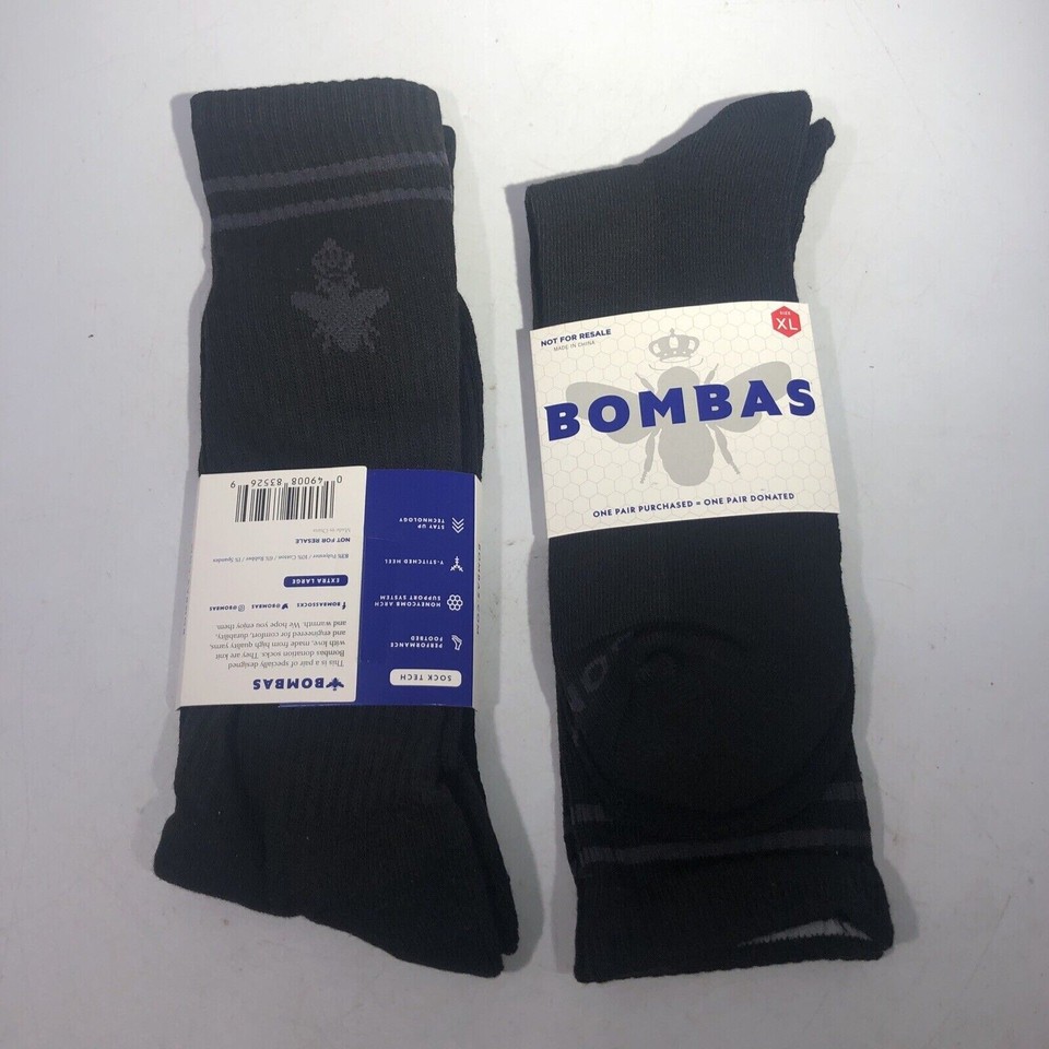 Bombas 1 Pair Mens Calf Socks, X- Large Size Black, Bee Honeycomb XL | eBay