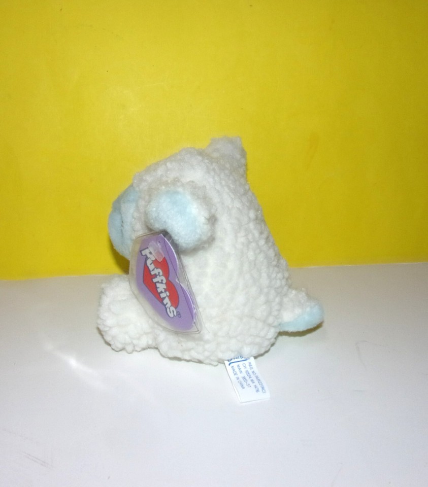 1998 Puffkins Lamb “Bluebelle” White Plush Blue Face Stuffed Animal ...