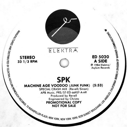 Vinyl Maxi SPK Machine Age Voodoo (Junk Funk) 12", Promo 1984 Synth-pop ...