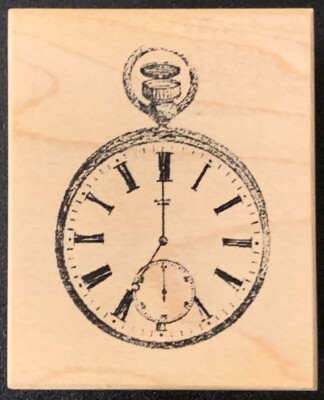 American Art Stamp Antique Pocket Watch Rubber Stamp | eBay