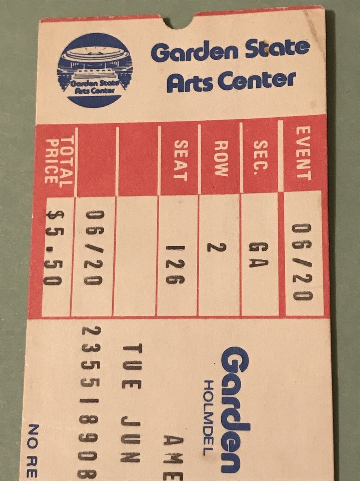 America ~Ticket Stub 70s Rock Concert NJ 6/28/78 Garden State Arts ...