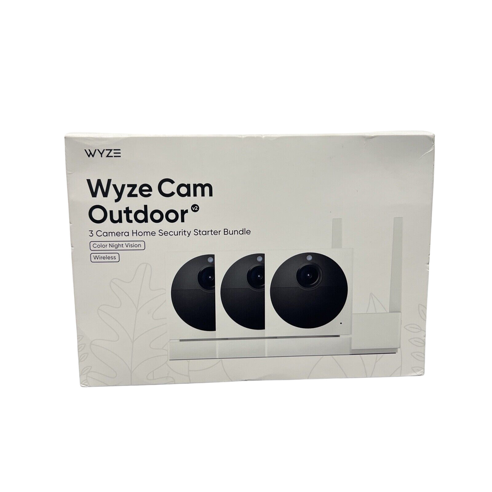 Wyze Cam V2 WV0D2 Outdoor Home Security 3 Cameras White Wireless Night ...