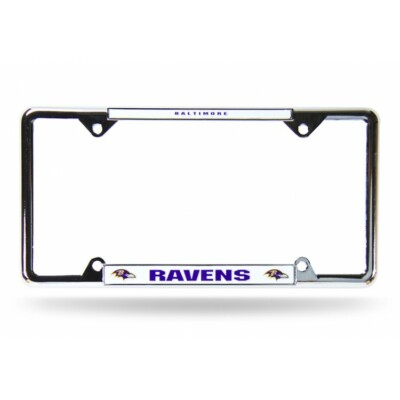baltimore ravens nfl football logo thin top chrome license plate frame ...