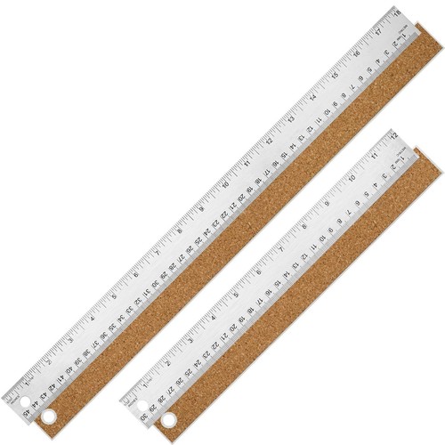 12 Inch 18 inch Metal Ruler Cork Backed Stainless Steel Rulers Non Slip ...