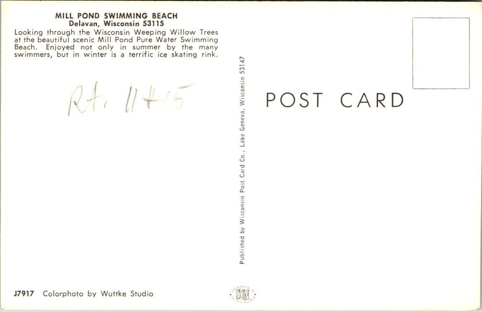 1950s Summer Fun at Mill Pond Swimming Beach Delavan Wisconsin Vintage ...