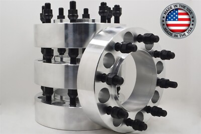 COMPLETE SET 8X6.5 TO 8X170 3" CONVERSION ADAPTER 8 LUG CHEVY TO 8 LUG ...