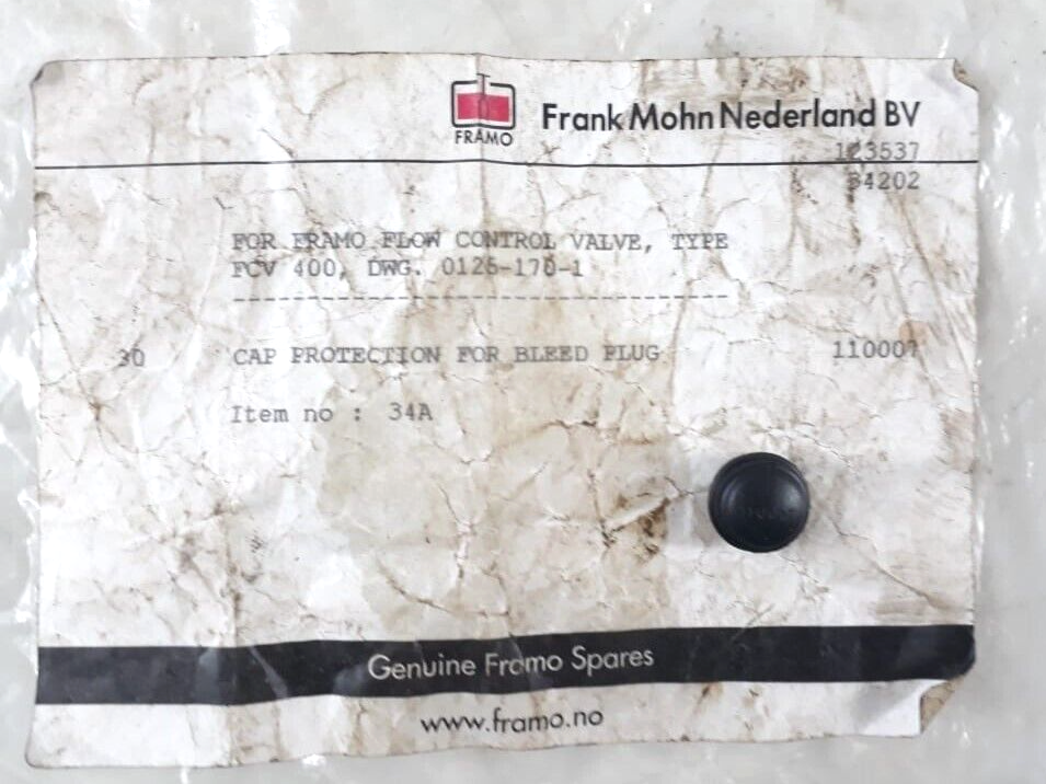 Cap Protection For Bleed Plug Id 110007 For Frank Mohn Framo FCV400 ...