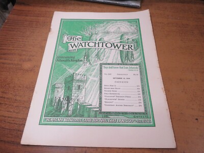 The WATCHTOWER Jehovah's Witness Journal September 15 1940 | eBay