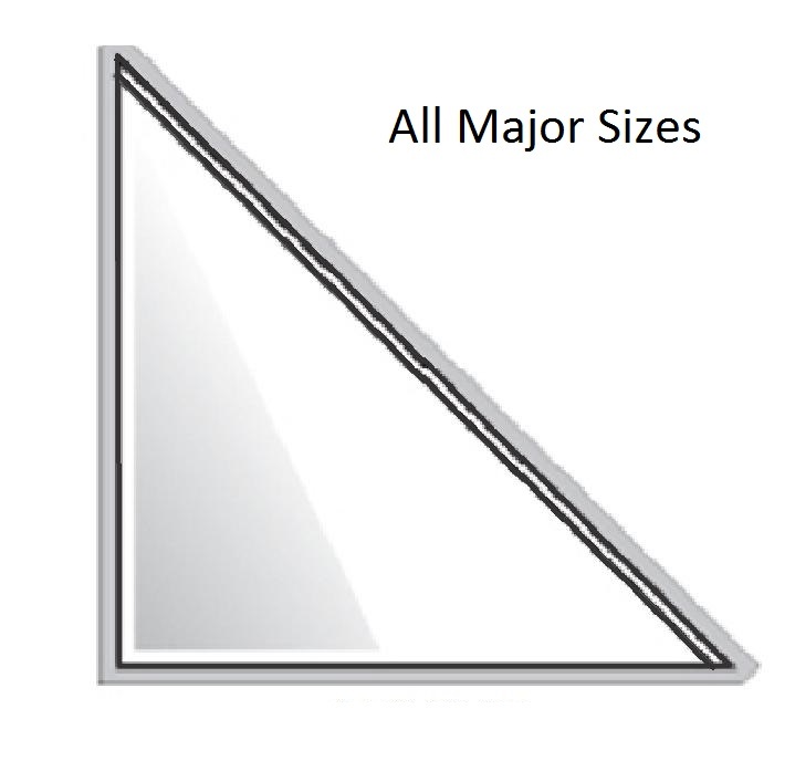 Self Adhesive PVC TRIANGLE CORNER POCKETS Clear Transparent . Just Peel ...