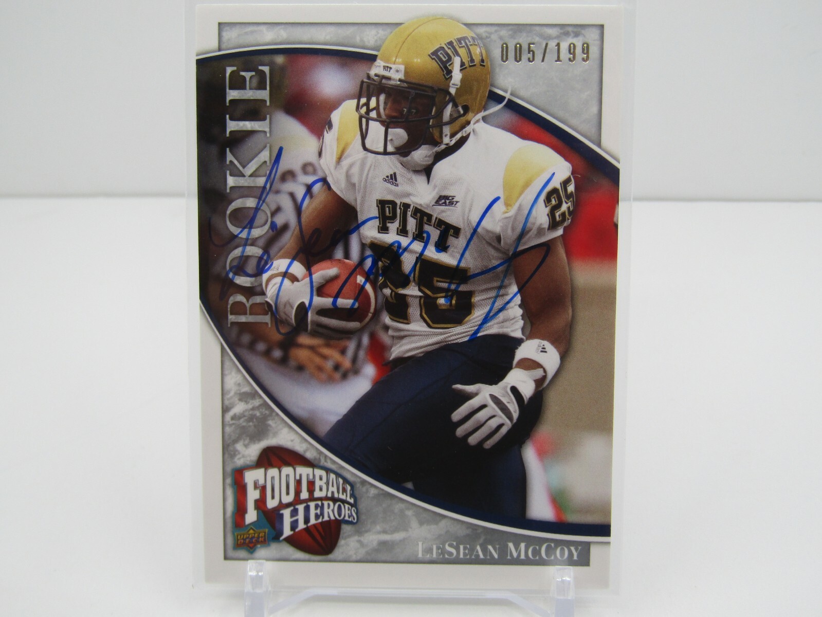 LeSEAN McCOY 2009 UD FOOTBALL HEROES ROOKIE AUTOGRAPH AUTO #5/199 ...