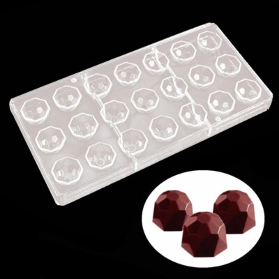 3D Diamond Lotus Chocolate Mould Olive Shaped Polycarbonate Mold Candy ...