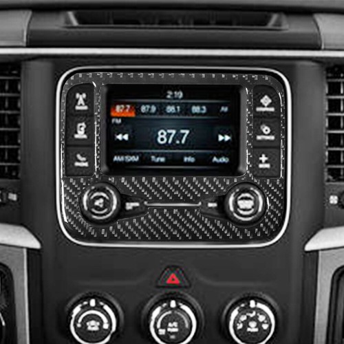 For RAM 1500 Carbon Fiber Interior Radio Console Cover Trim Type B | eBay