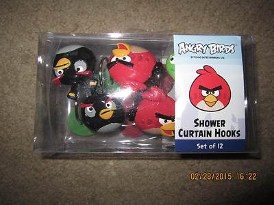Angry Birds Shower Curtain Hooks *new in package* | eBay