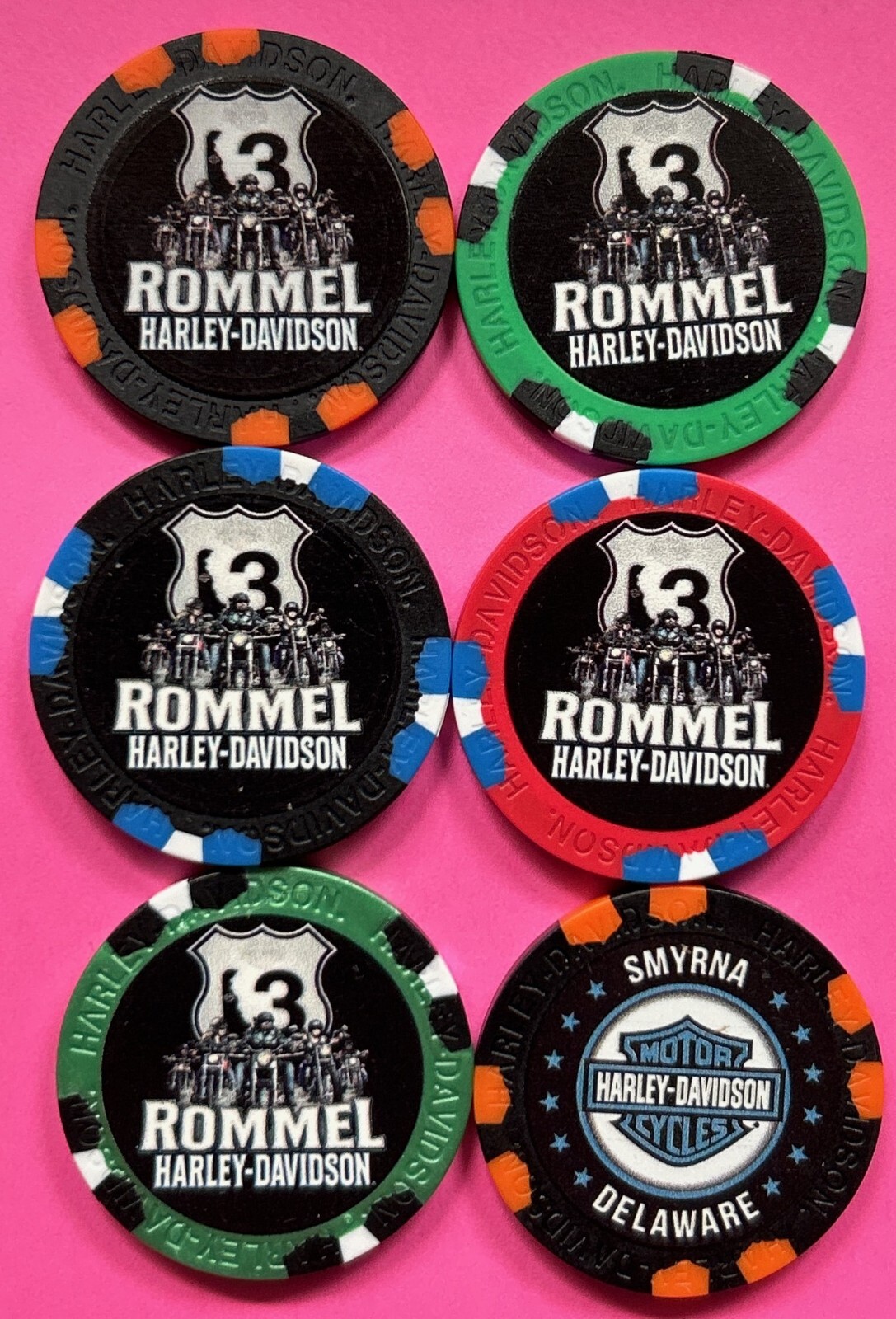 Harley Davidson Wide Print Poker Chip Rommel HD in Smyrna, Delaware ...