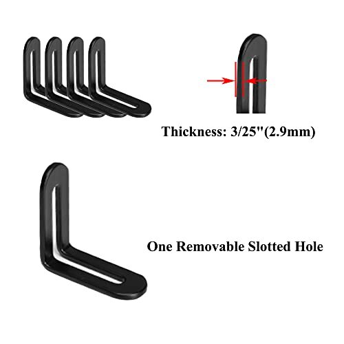 10 Pcs 1 9/10" Adjustable L-Shape Corner Brace with Slot Metal Connector Slid... | eBay