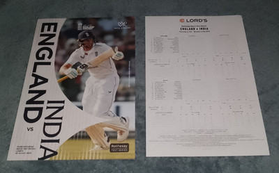 England v India 3rd Test Lords 2025 - Official Match Programme ...