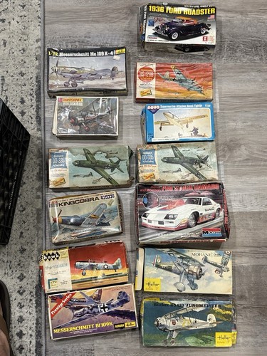 💥 15 Vintage Model Kits – WWII Aircraft + Cars – Heller, Monogram ...