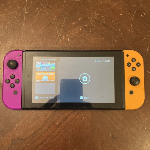 Nintendo Switch Console w/ Neon Purple Orange Joy-Cons HAC-001 Tested ...