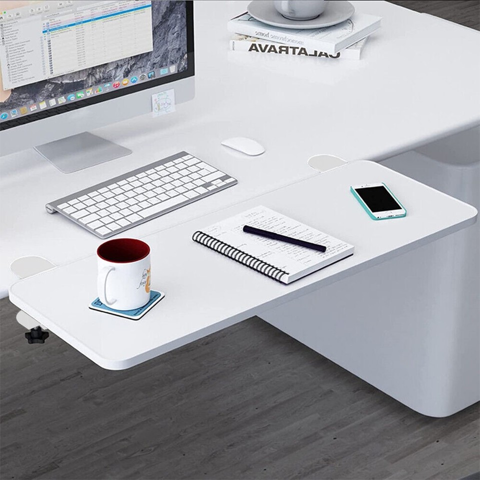 Ergonomics Desk Extender Tray Clamp On Foldable Keyboard Drawer Tray ...