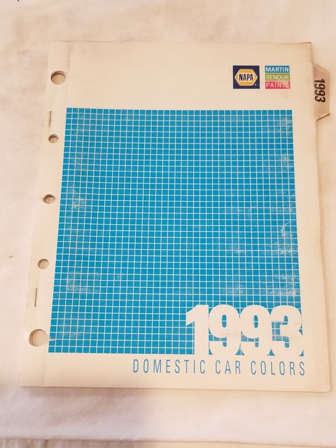 Napa Paint Colors Chart
