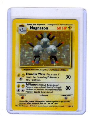 1999 BASE SET WOTC TCG POKEMON HOLOFOIL HOLOGRAM CARD MAGNETON 9/102 ...
