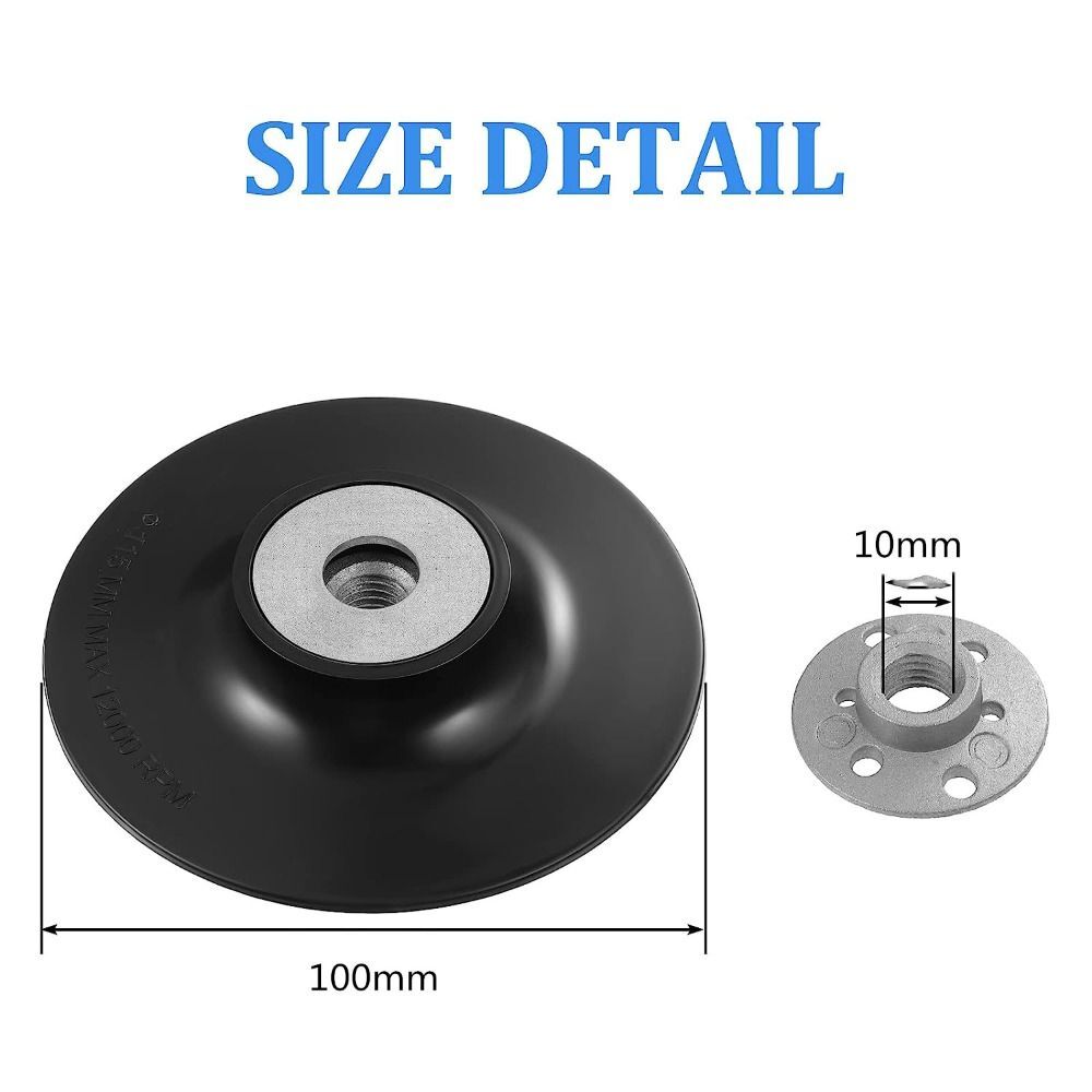 M10 Thread Sanding Disc Backing Pads 4 Inch Sander Backup Pad for Angle ...