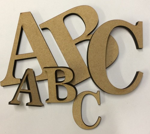 Wooden Hanging MDF laser cut Alphabet BT Letters & Numbers,6mm Thick ...