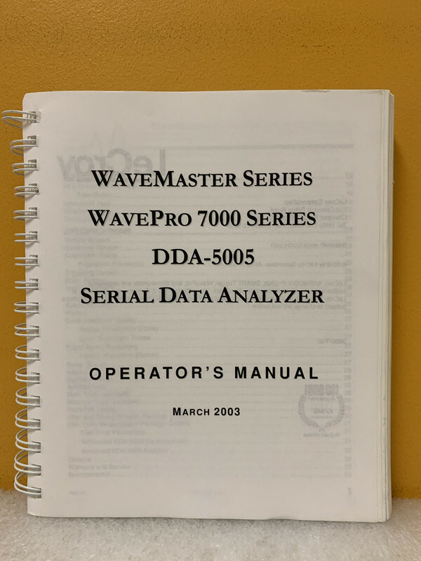 Lecroy WaveMaster WavePro 7000 DDA-5005A Serial Data Analyzer Operator ...