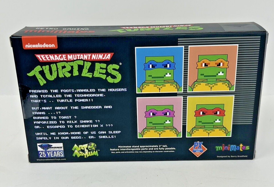 Teenage Mutant Ninja Turtles TMNT Retro Game Minimates Box Set PX SDCC ...