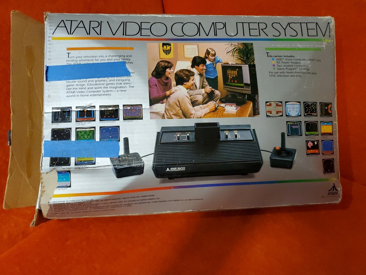 Caixa Do Sistema Atari 2600 Atari 2600 Videogame Original Completo Com