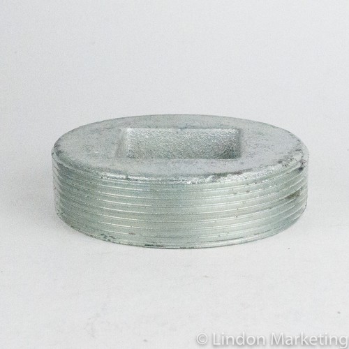 4" Galvanized Plug pipe fitting, recessed square drive, NPT, 150 psi | eBay