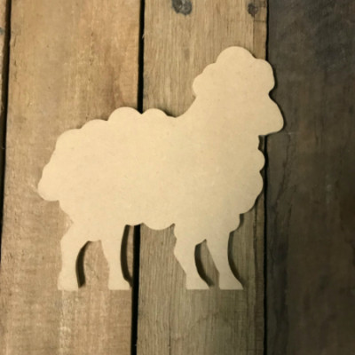 Wooden Sheep Cutout, Wood Sheep Shape, Wall Art Shape, Paintable Wall ...